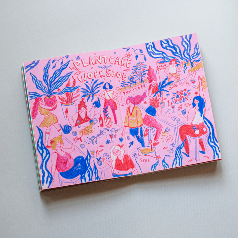 Színes utópiák Csikós Korni saját kötésű sketchbookjaiból - DESIGNISSO